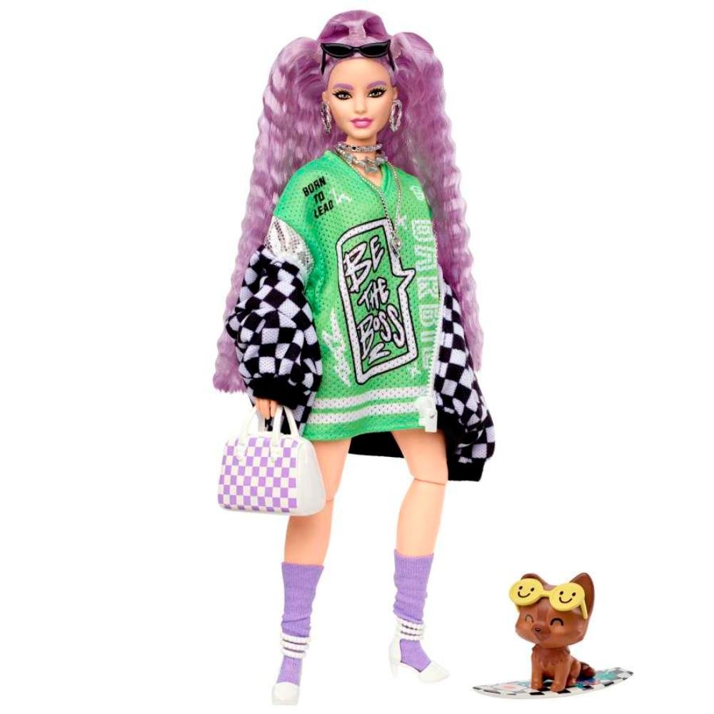Barbie Extra Doll with Race Car Jacket - Kidztopia