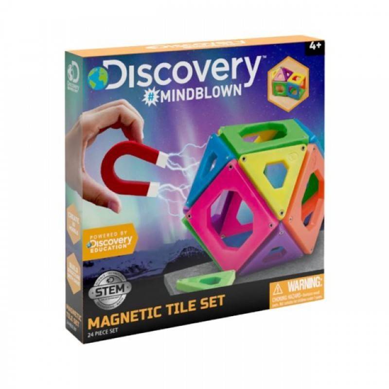 Discovery Kids Magnetic Tiles 24 pcs - Kidztopia