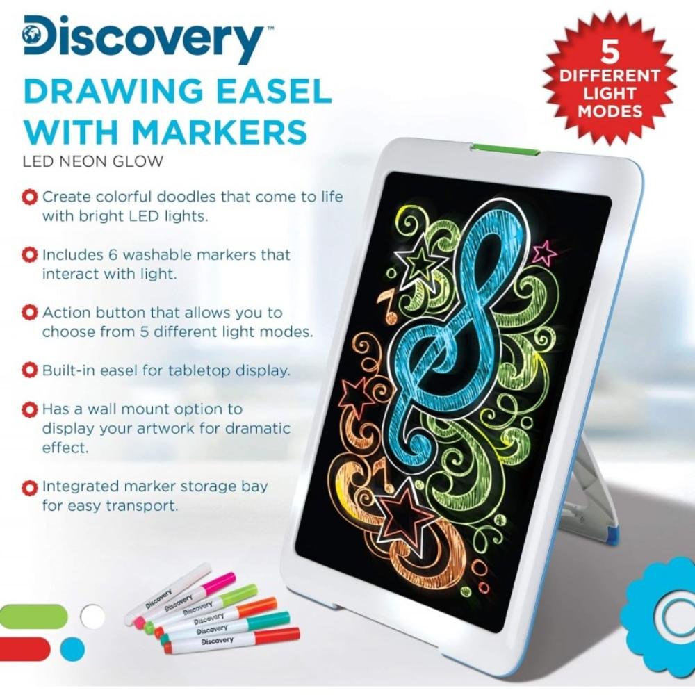 Discovery Kids Neon Led Drawing Board - Kidztopia