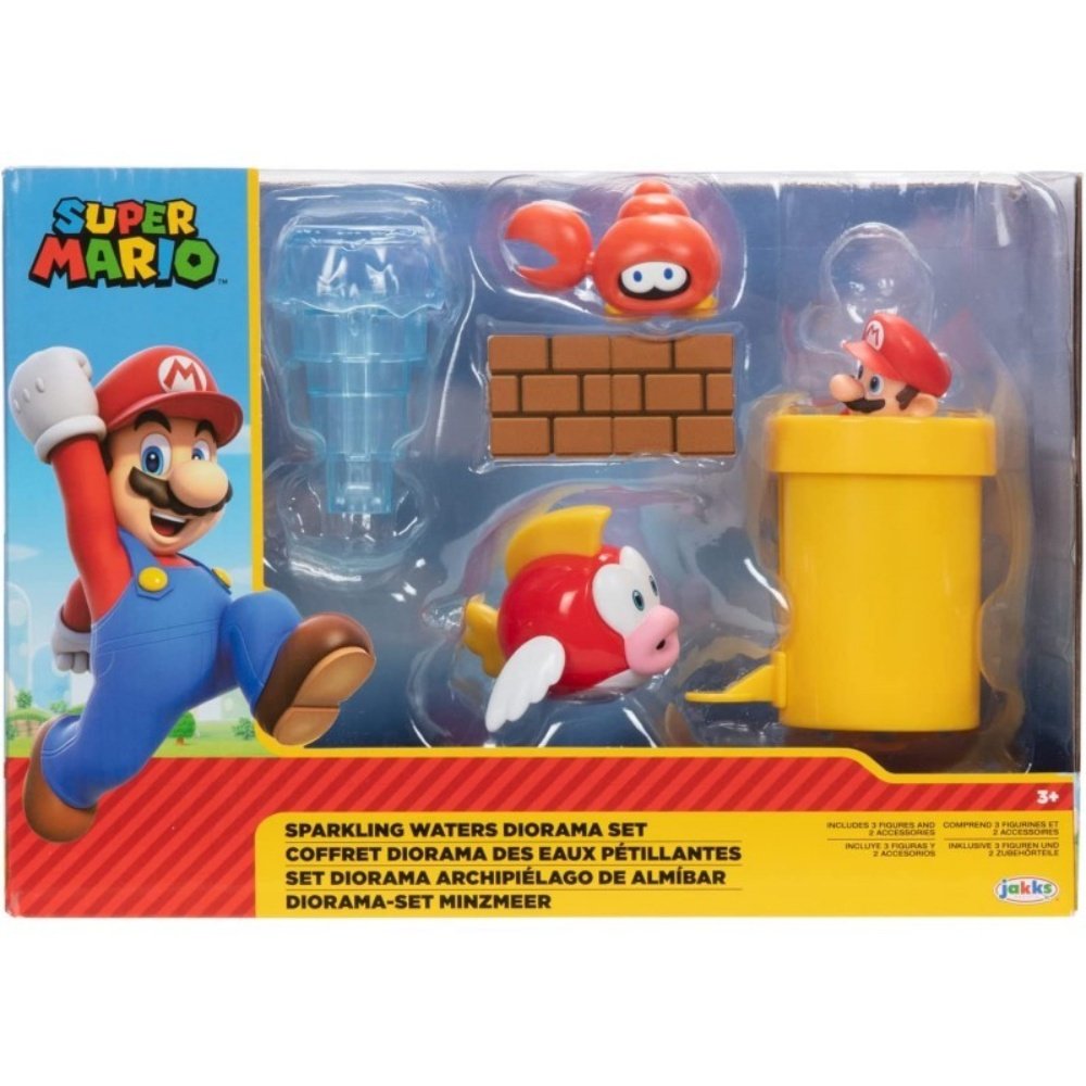 Super Mario Sparkling Waters Diorama Set - Kidztopia