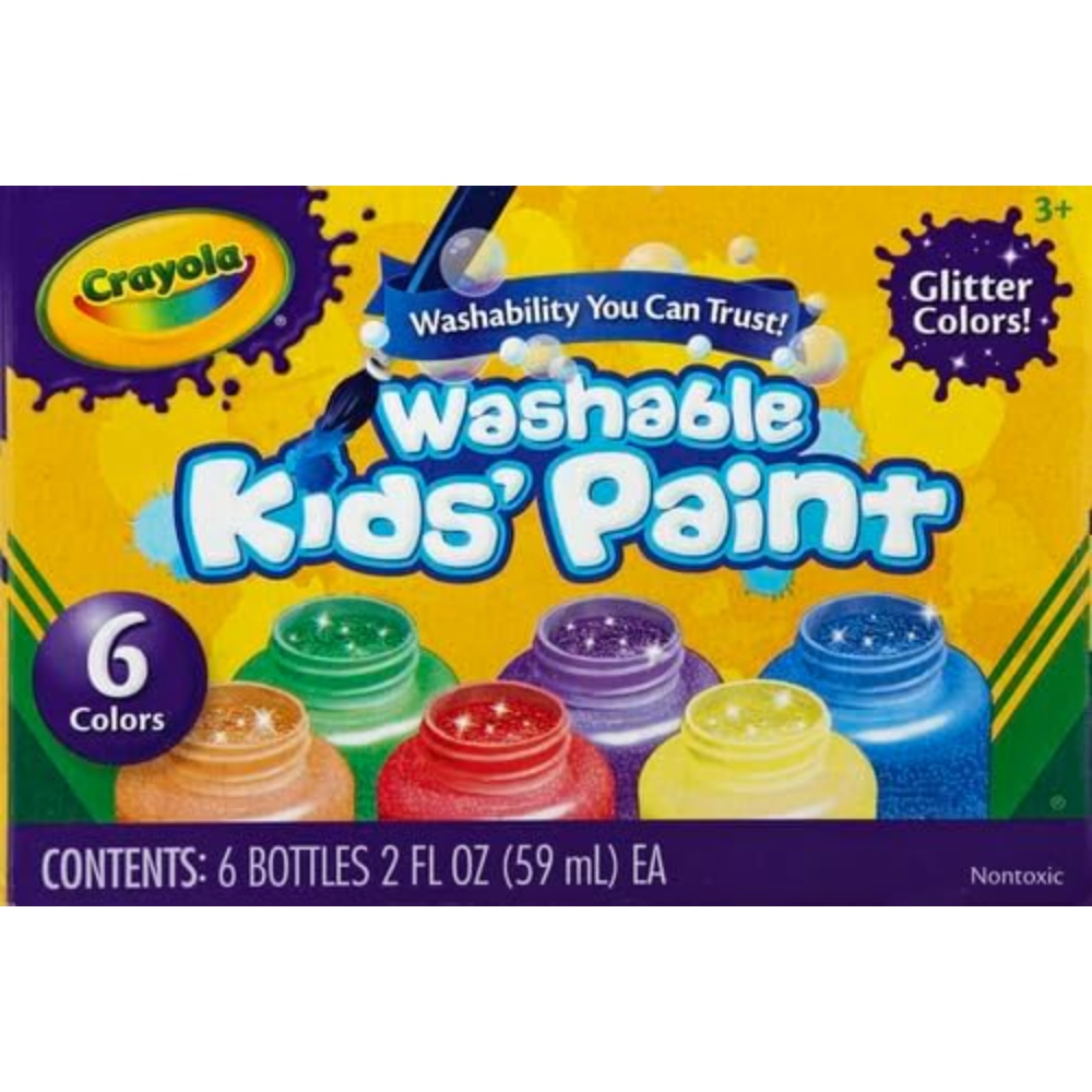 CRAYOLA 6 CT GLITTER PAINT SET – Kidztopia