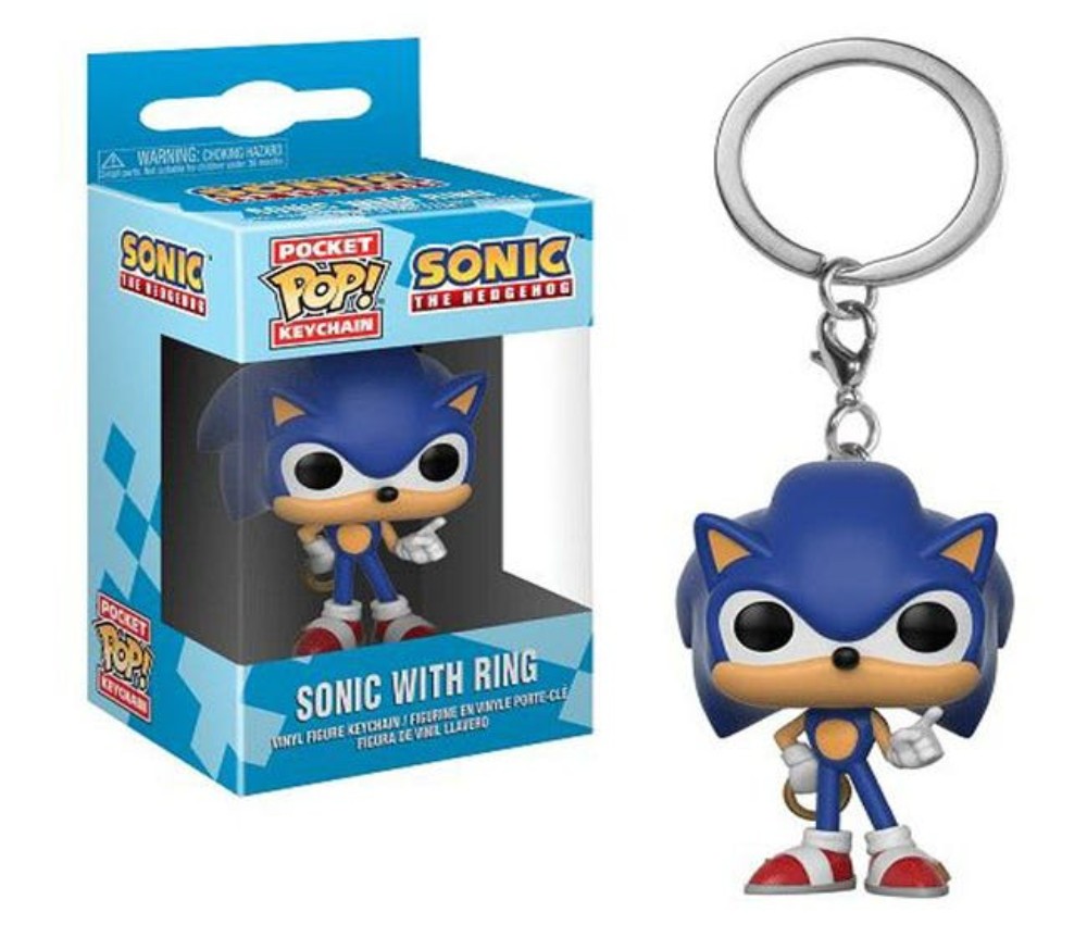 POP KEYCHAIN: SONIC- SONIC W/ RING – Kidztopia